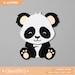 Panda Paper Piecing SVG Cute Panda Layered Paper SVG Cardstock Project ...