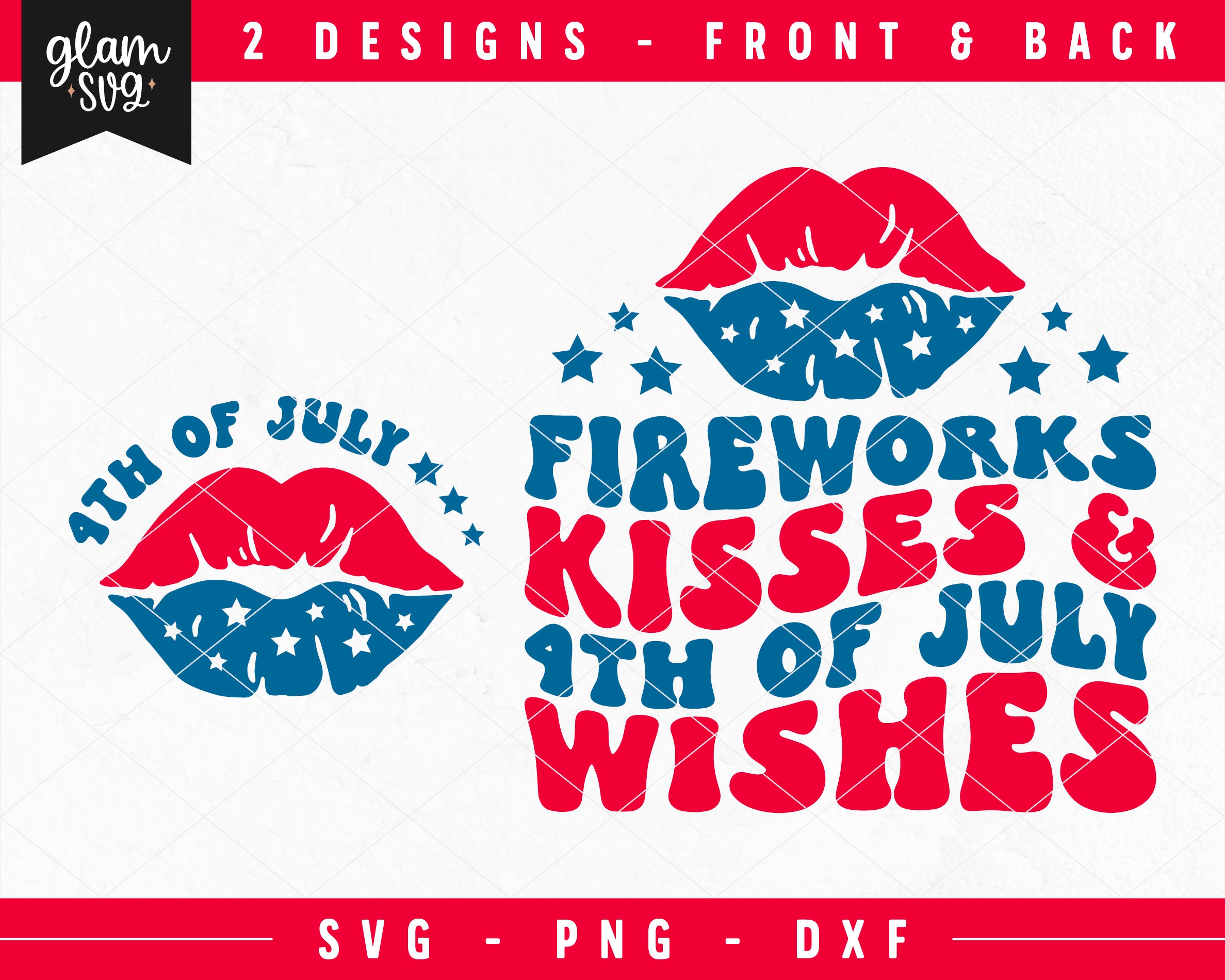 Fireworks Kisses & 4th of July Wishes SVG PNG, 4th of July Svg, Svg Cut ...