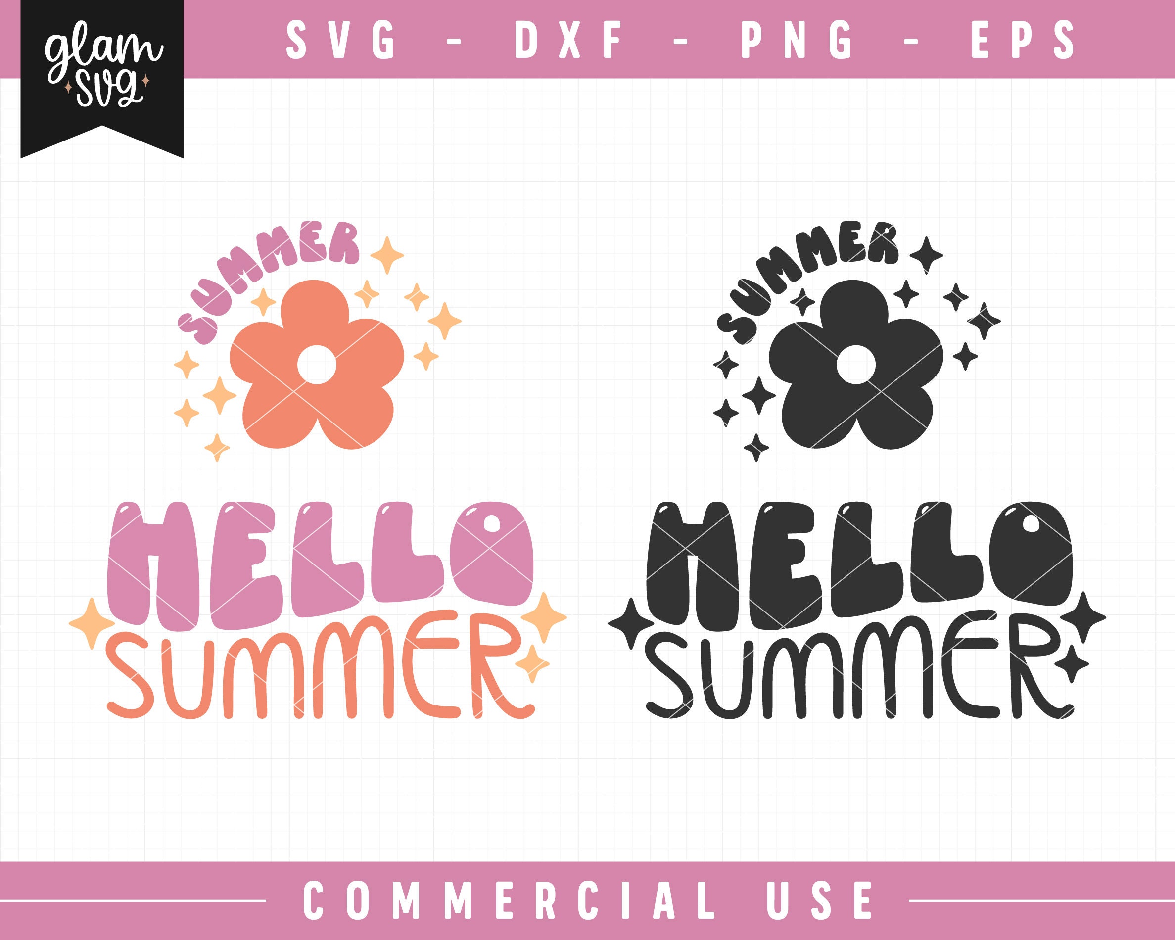 Hello Summer SVG PNG, Summer Vibes Svg, Cute Summer Svg Files for ...