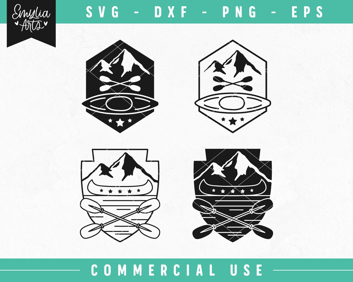 Kayak SVG Kayaking SVG Canoe SVG Lake Svg Outdoor - Etsy