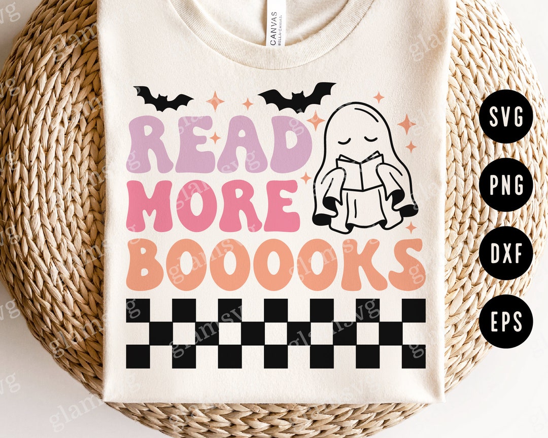 Read More Booooks SVG | Ghost SVG | Retro Halloween SVG | Digital ...