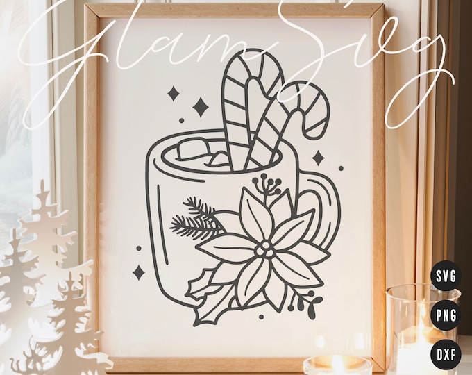 Funny Christmas Mug SVG Bundle, Hot Chocolate Mug, Christmas SVG and ...