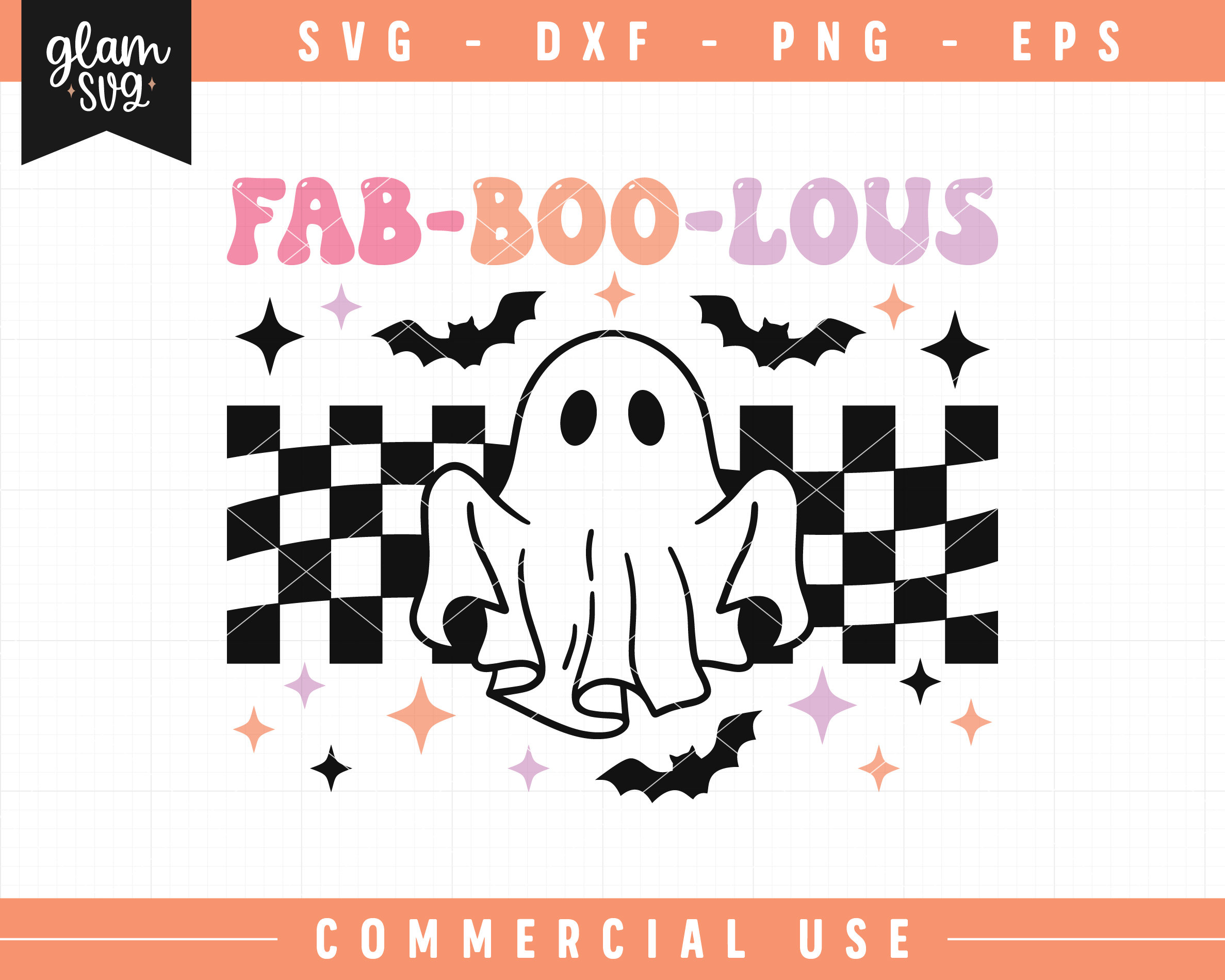 Fab Boo Lous Retro SVG Cute Ghost SVG Retro Halloween SVG - Etsy