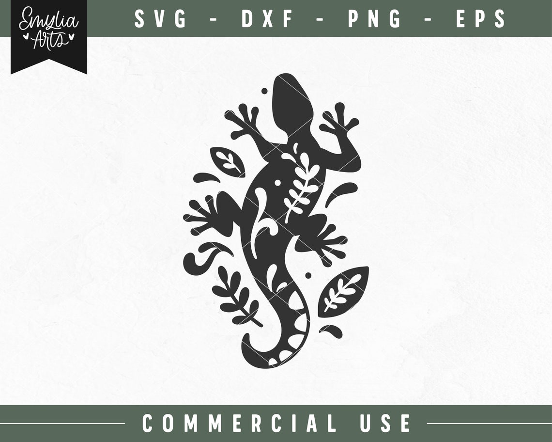 Lizard SVG Folk Art Gecko Svg Reptile SVG Cut Files for - Etsy