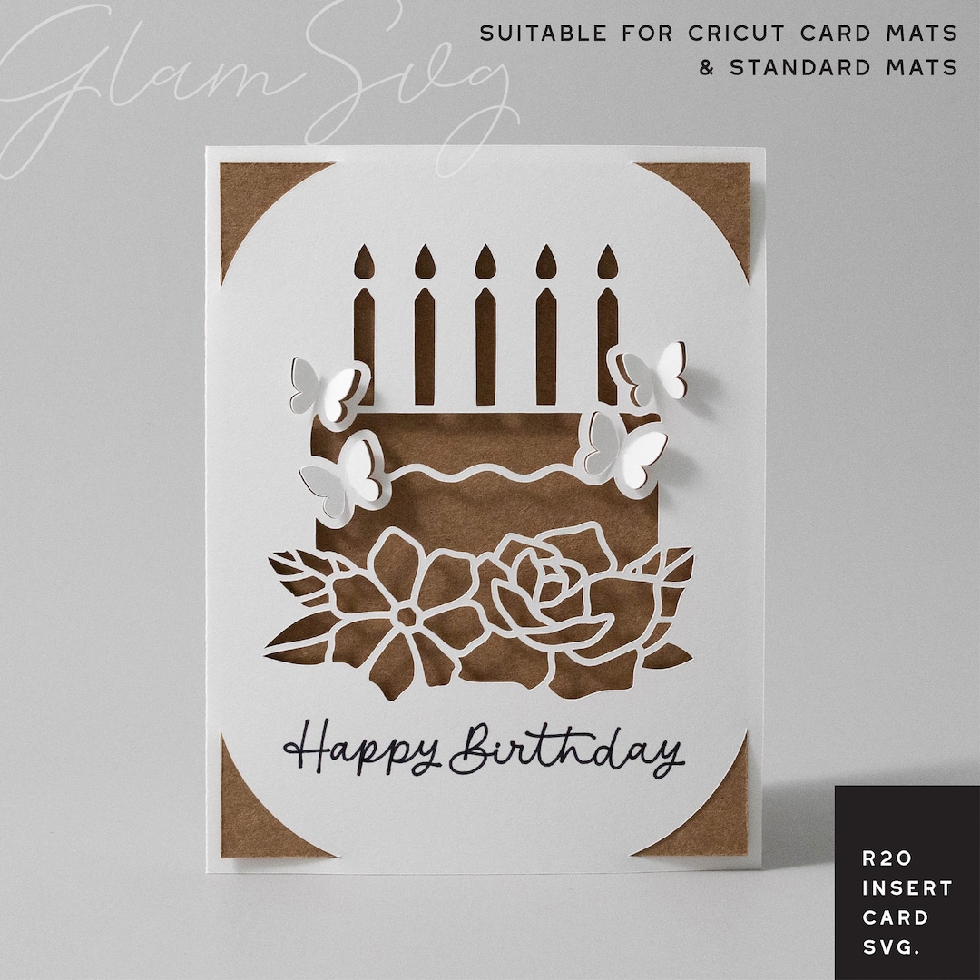 Birthday Insert Card SVG | R20 Cricut Joy Insert Card SVG | Happy ...