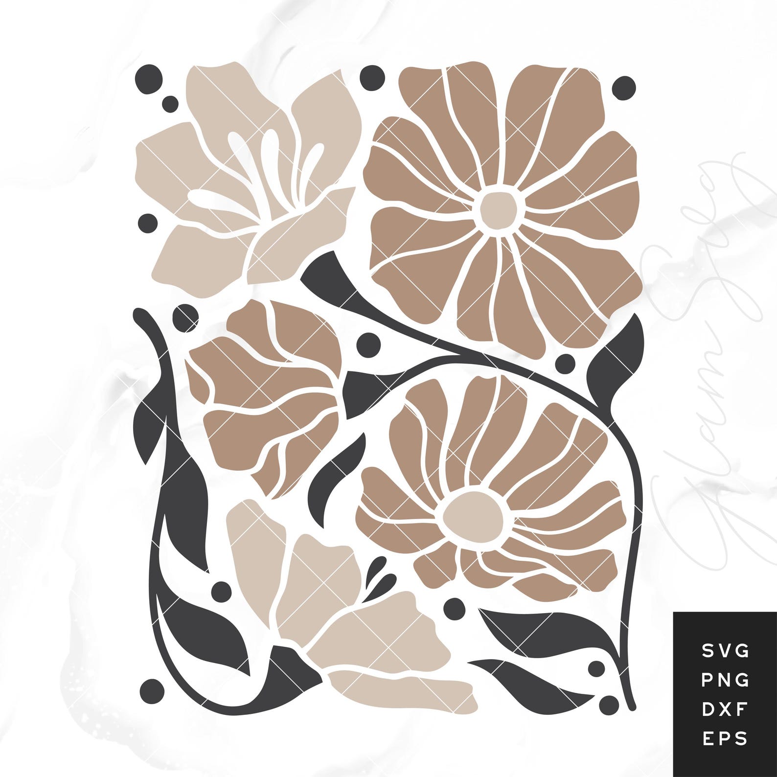 Boho Flowers SVG | Botanical SVG | Floral Home Decor SVG Cut Files for ...