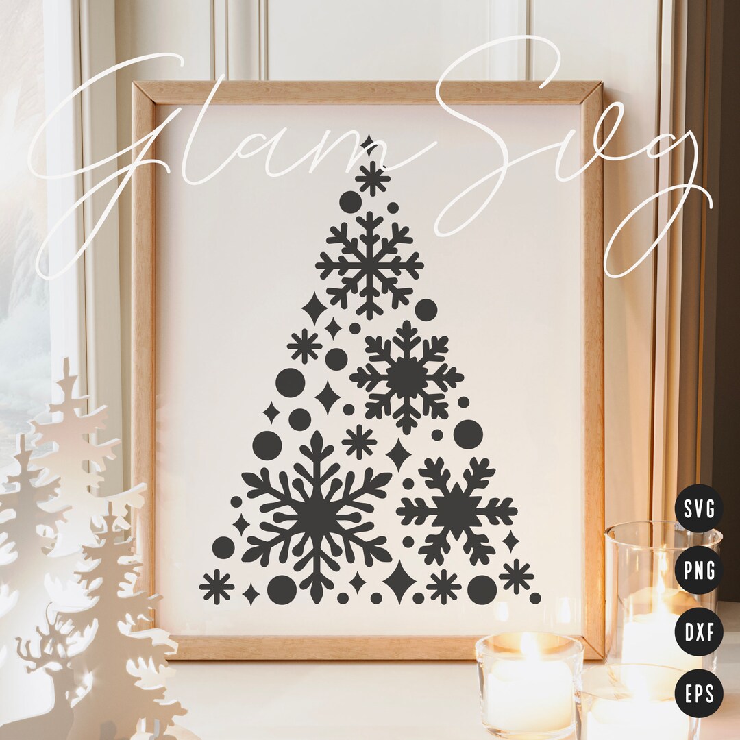 Christmas Snowflake Tree SVG | Snowflakes SVG Cut Files for Cricut ...