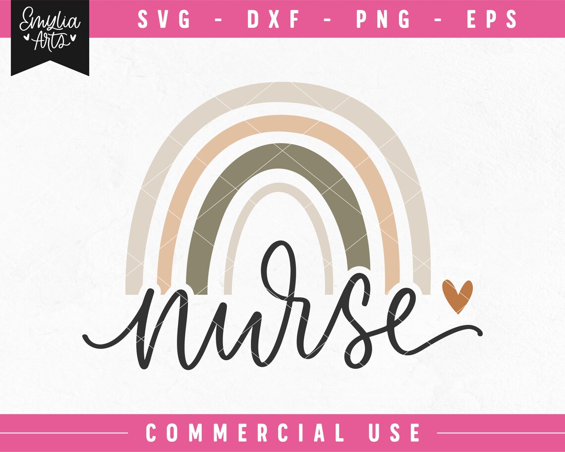 Nurse Rainbow Svg Boho Rainbow Svg Nurse Svg Nurse Svg Cut - Etsy