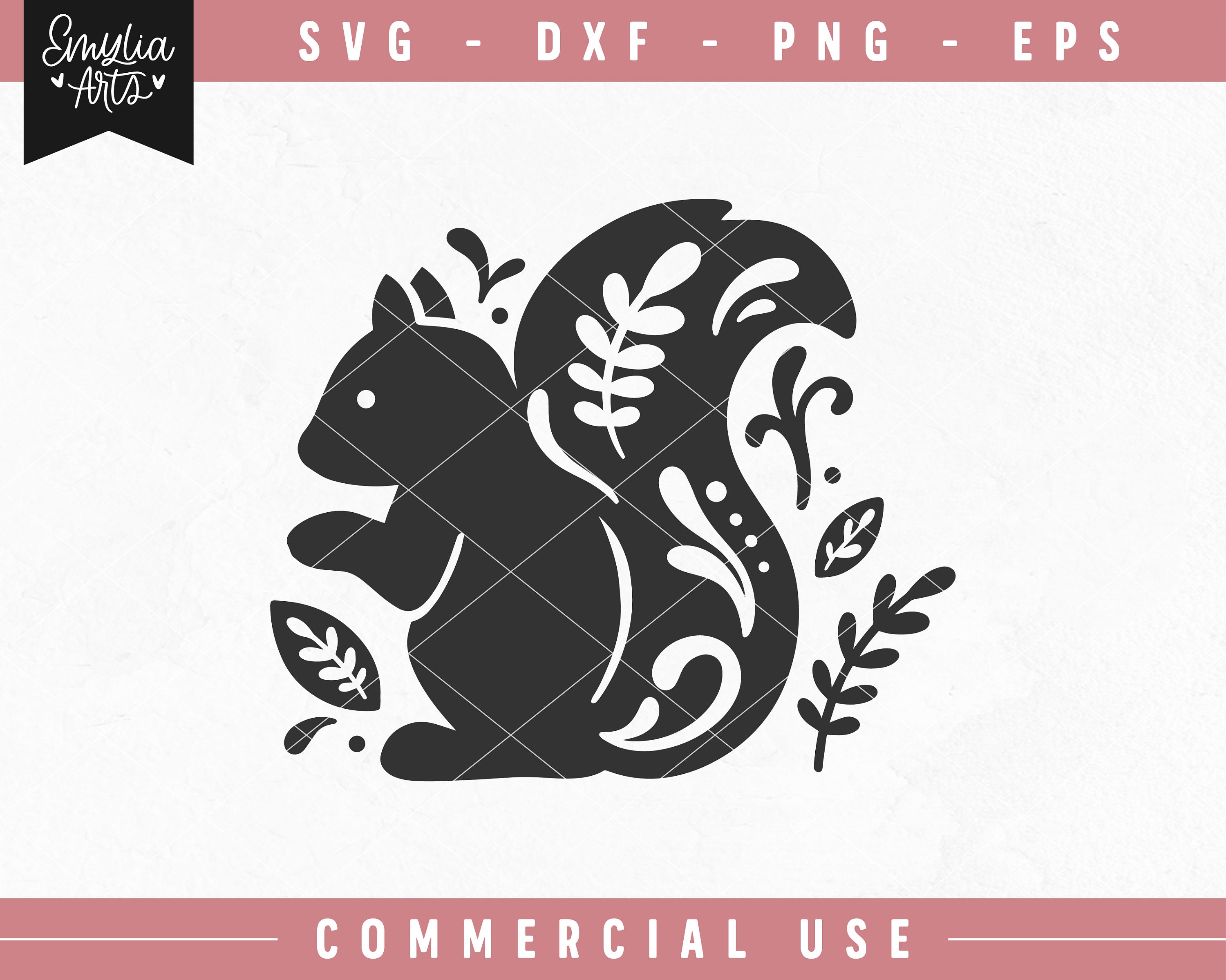 Squirrel SVG Folk Art Squirrel Svg Forest Animal SVG Cut - Etsy