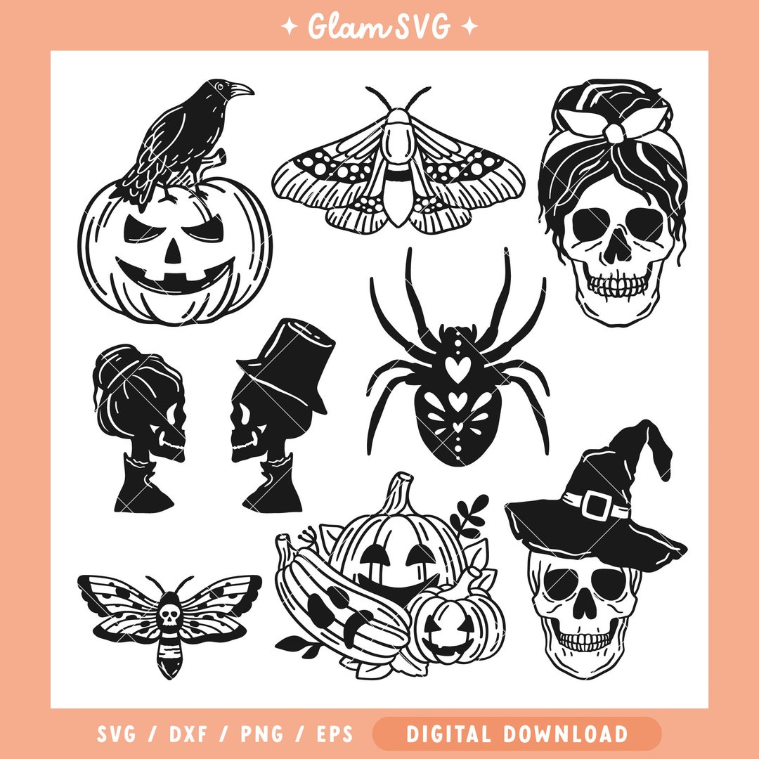 Halloween Elements SVG Bundle | Halloween Illustrations SVG Cut Files ...