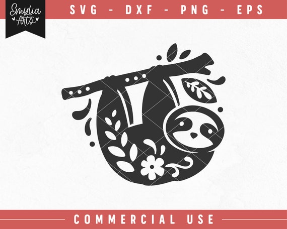 Sloth SVG Folk Art Sloth Svg Sloth Animal SVG Cut Files for - Etsy