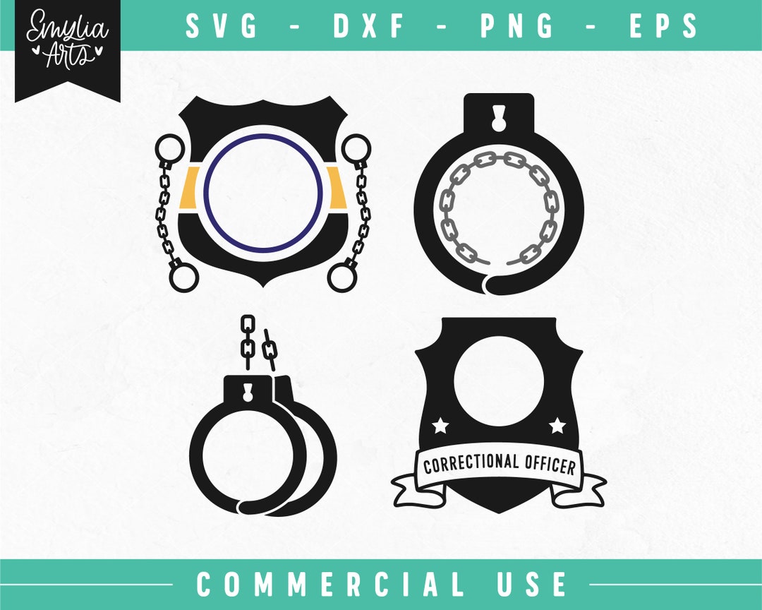 Correctional Officer Round Monogram Frames SVG, Corrections Officer Svg ...