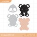 Panda Paper Piecing SVG Cute Panda Layered Paper SVG Cardstock Project ...
