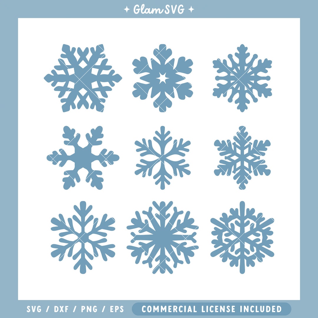 Snowflakes SVG Bundle | Winter SVG Cut Files for Cricut | Digital ...