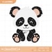 Panda Paper Piecing SVG Cute Panda Layered Paper SVG Cardstock Project ...
