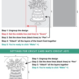 Cake and Flowers Insert Card SVG | R20 Cricut Joy Insert Card SVG ...