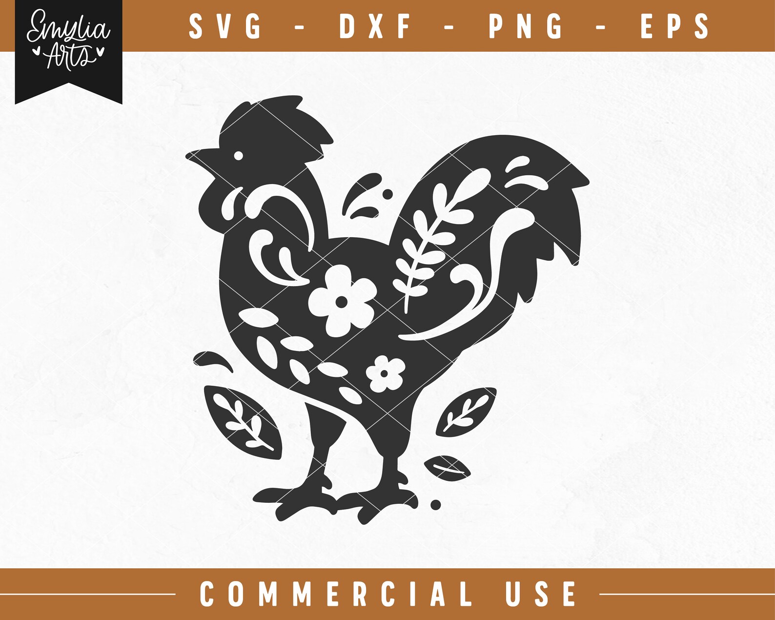 Rooster SVG Folk Art Rooster Svg Farm Animal SVG Cut Files - Etsy