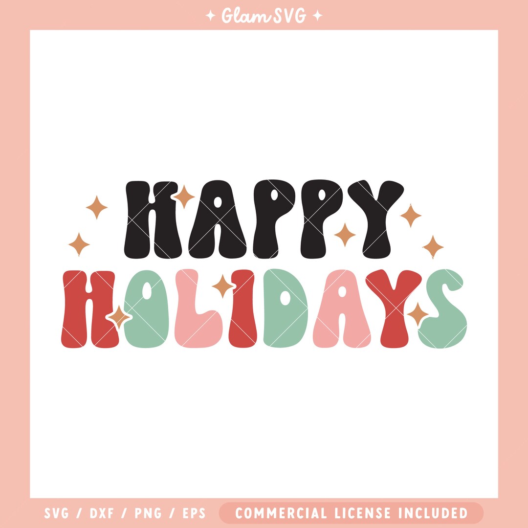 Joyeuses fêtes SVG | Fichiers coupés SVG de Noël pour Cricut ...