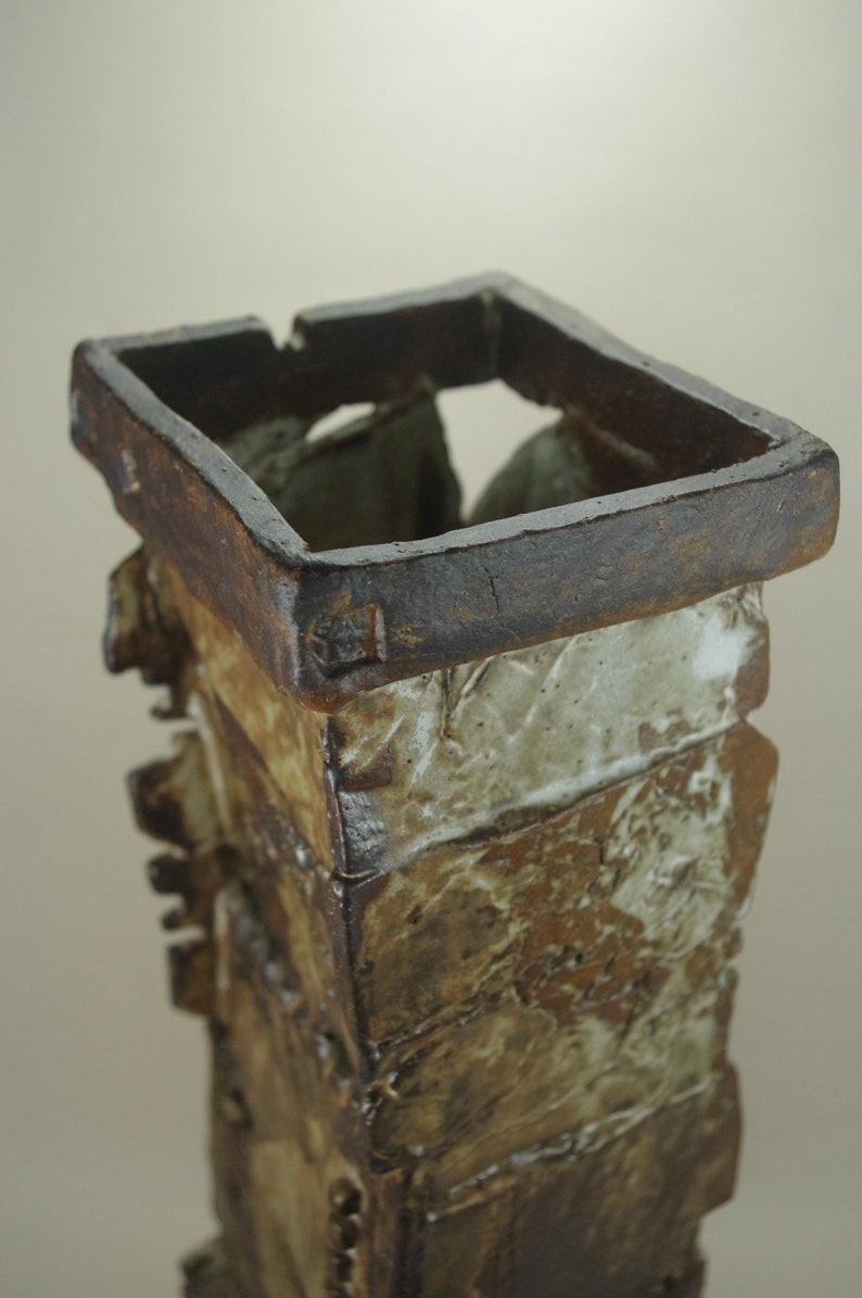 Unique & Impressive Wabi-sabi Signed MCM Brutalist Column Sculpture - Etsy