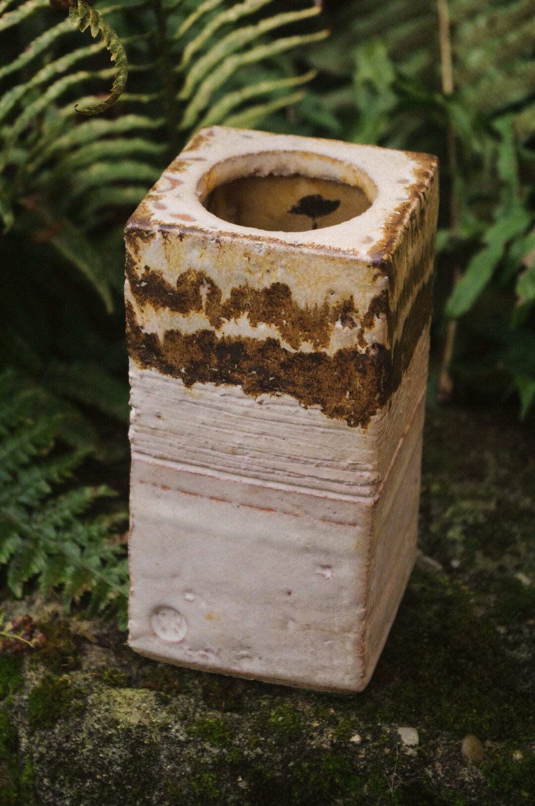 Vintage Studio Pottery Slab Vase -marked - Etsy