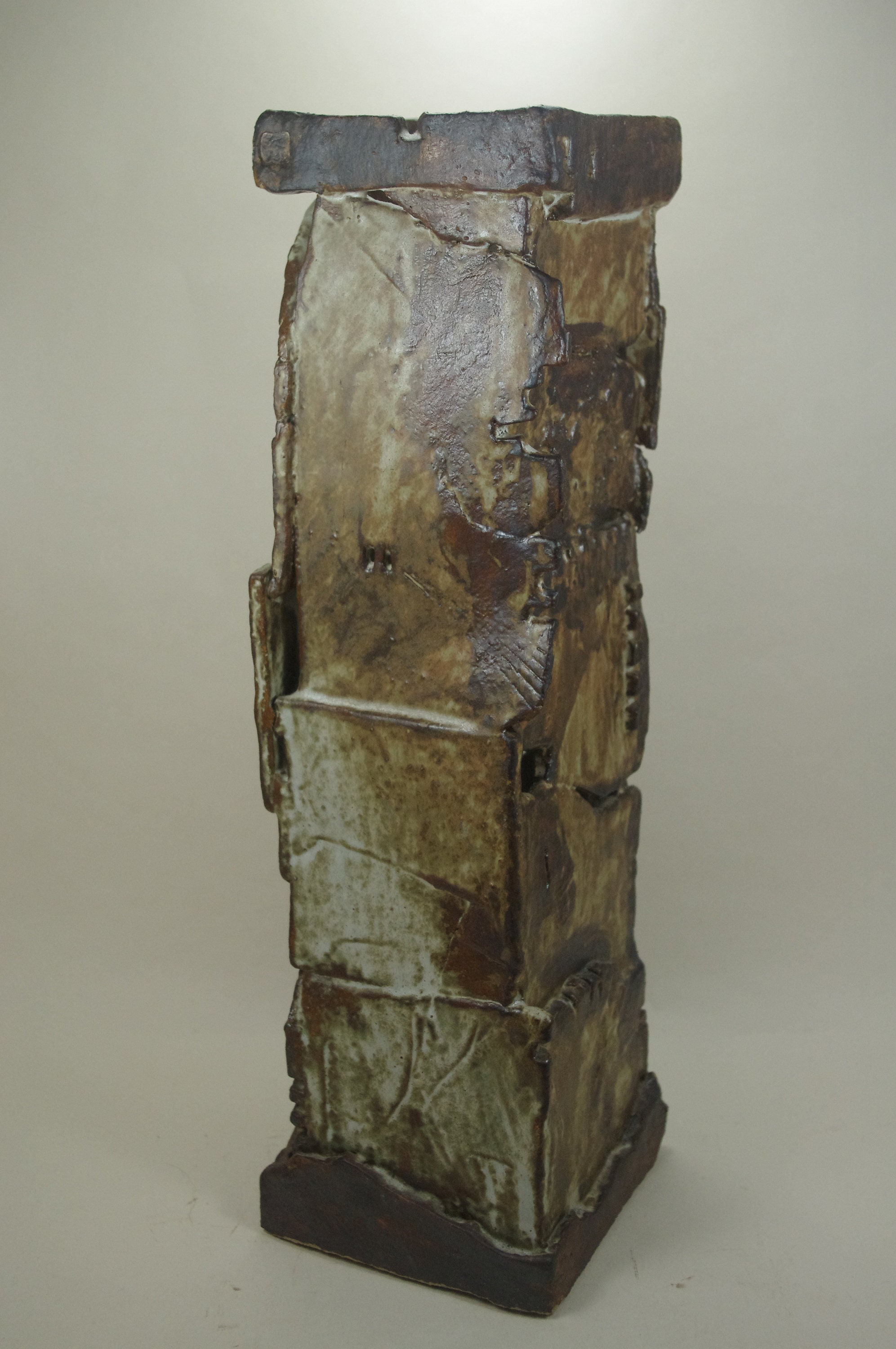 Unique & Impressive Wabi-sabi Signed MCM Brutalist Column Sculpture - Etsy