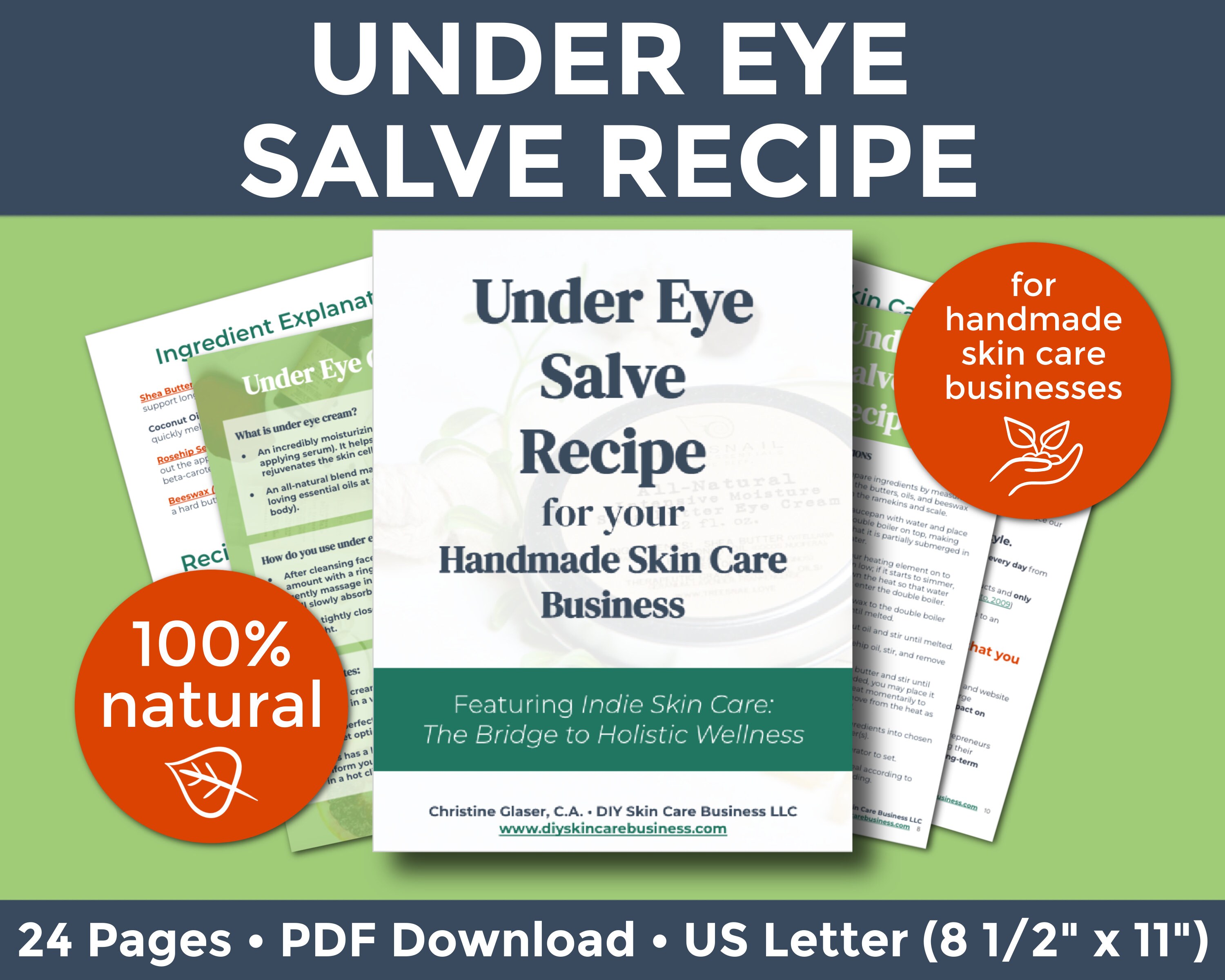 Under Eye Salve Recipe 100% Natural make and Sell Online - Etsy