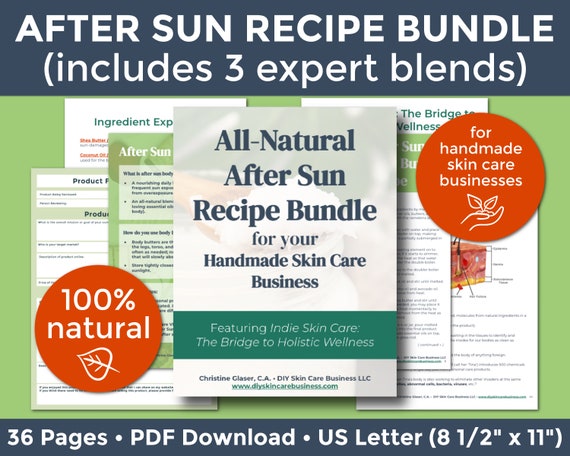 After Sun Skincare Recipe Bundle 100% Natural DIY Facial - Etsy