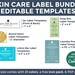 55 Skin Care Label Templates for Handmade Businesses Editable in Canva ...