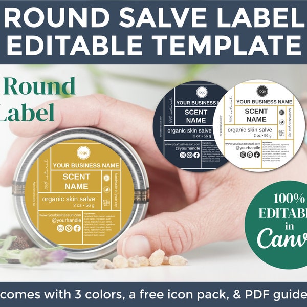 Round Candle Label - Etsy