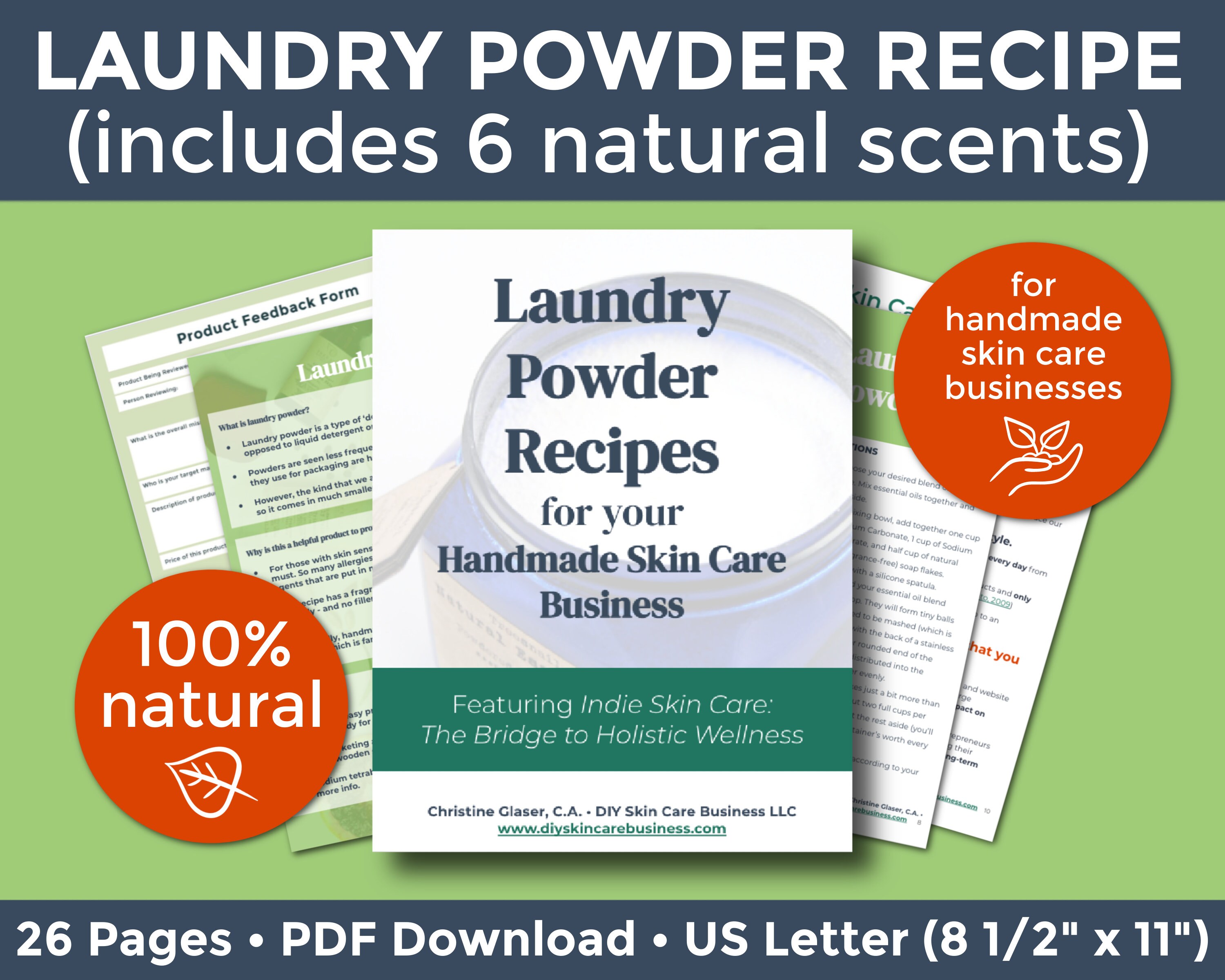 Laundry Powder Recipe 100% Natural make & Sell Online DIY - Etsy