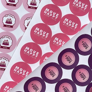 Custom Circle Stickers, 37mm Round Stickers, Sticker Sheets, Logo ...