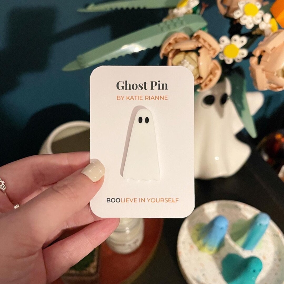 Traditional Ghost Pin | Halloween Pins | Spooky Pins | Halloween Badges ...