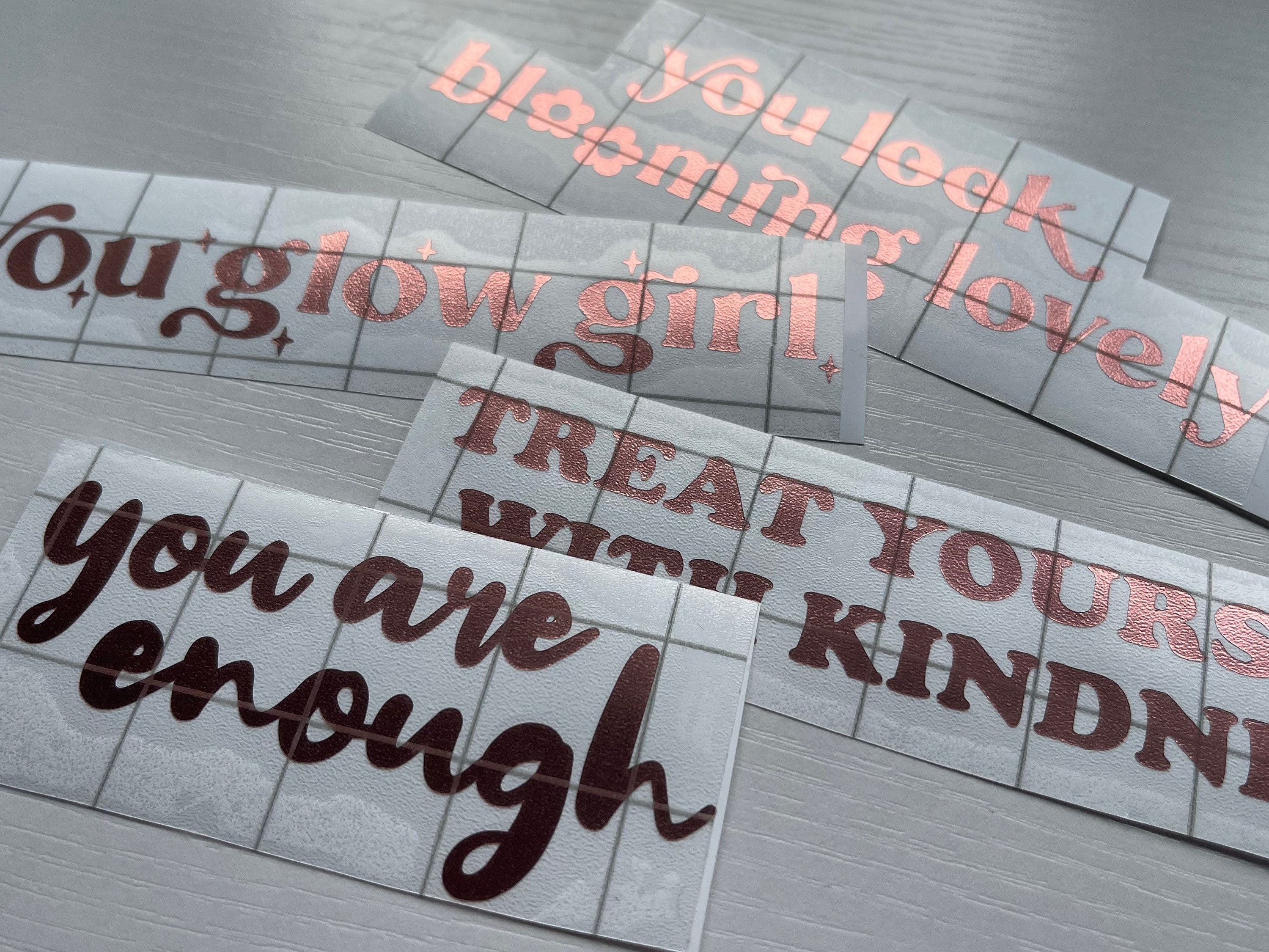 Treat Yourself With Kindness Vinyl Decal Mirror Decal Mirror | Etsy