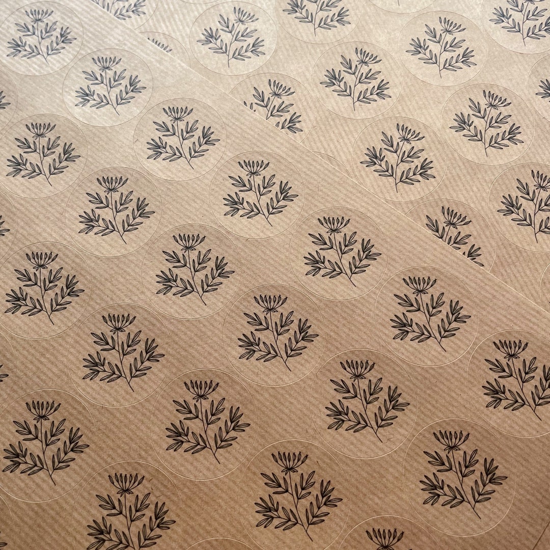 Custom Kraft Circle Stickers, Brown Paper Stickers, 37mm Stickers ...