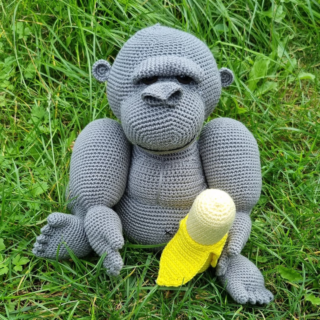 Crochet Pattern Gorilla Kong With Banana - English Pattern - Etsy