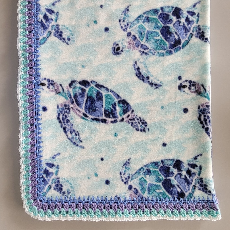Turtle Baby Blanket - Etsy
