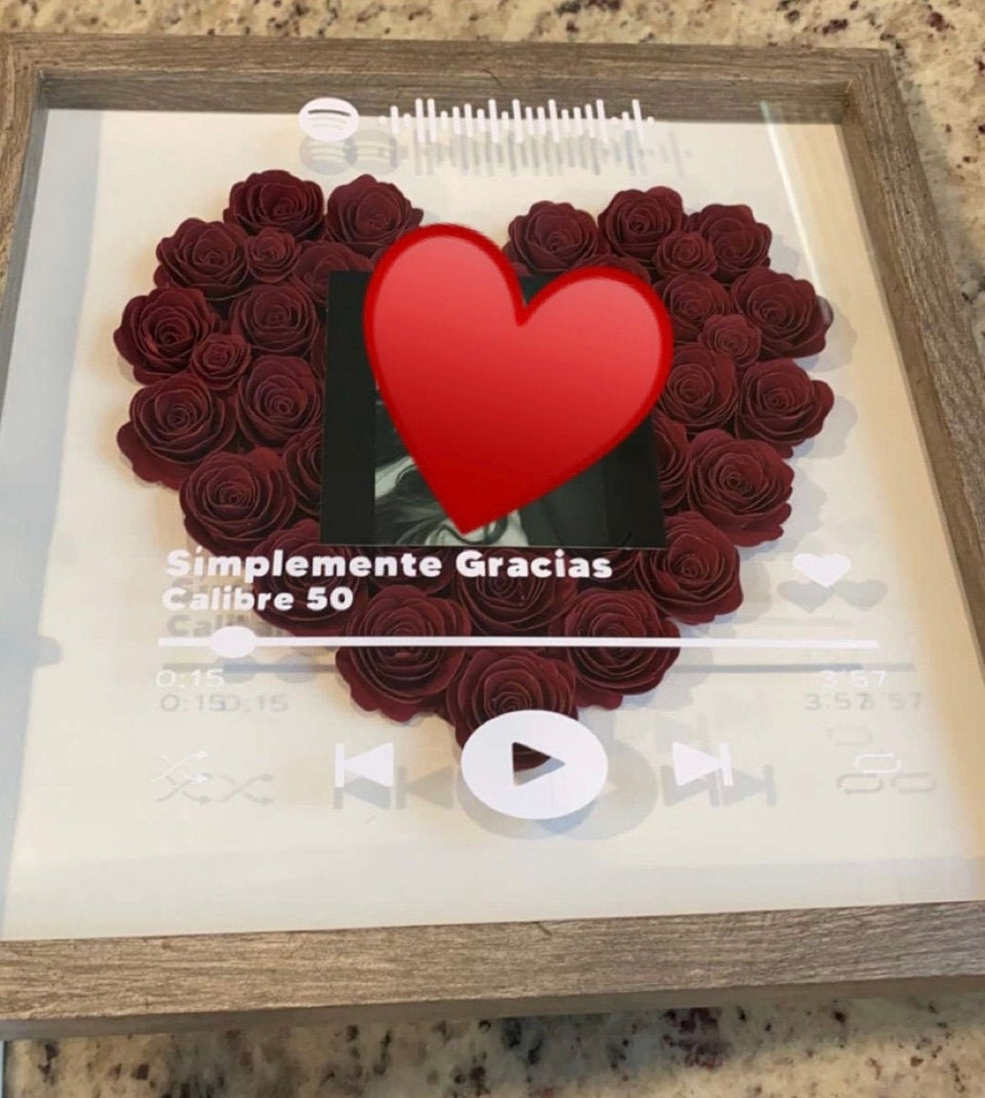 Personalized Spotify Shadow Box, Custom Song & Photo Gift (12x12) - Etsy
