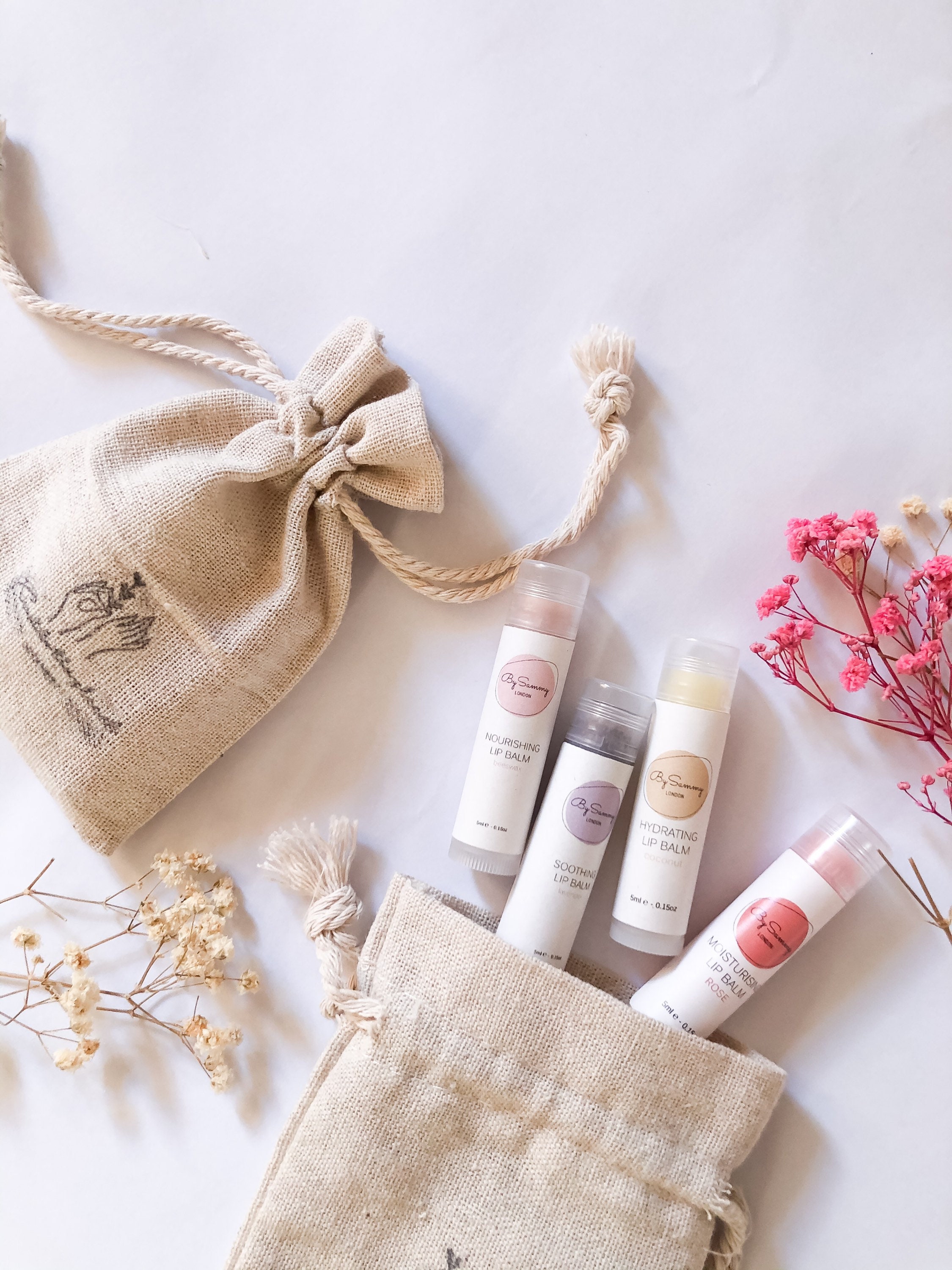 Lip Balm Gift Set 4 Pack Honey Rose Coconut Lavender Lip - Etsy