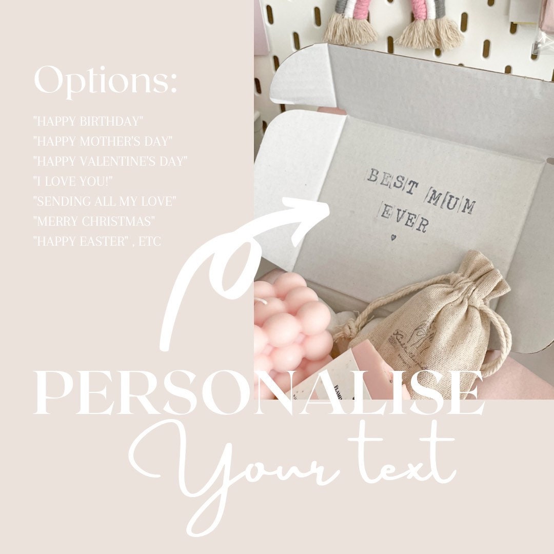 Pink Themed Gift Box Pink Bubble Candle Peony Soap Lip - Etsy UK