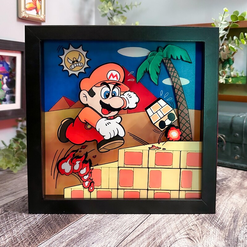 Mario Shadow Box - Etsy