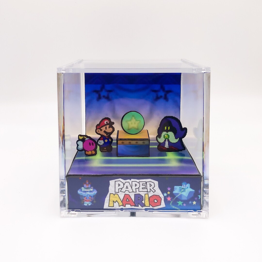 Paper Mario 64: Visiting Wizard Merlon Diorama Cube - Desk Display ...