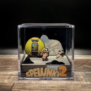 Spelunky 2 Video Game Diorama Cube: Shadow Box Video Game Room ...