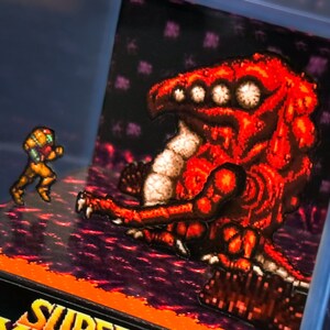 Super Metroid Diorama Cube - Alien Battle - Video Game Room Decoration ...