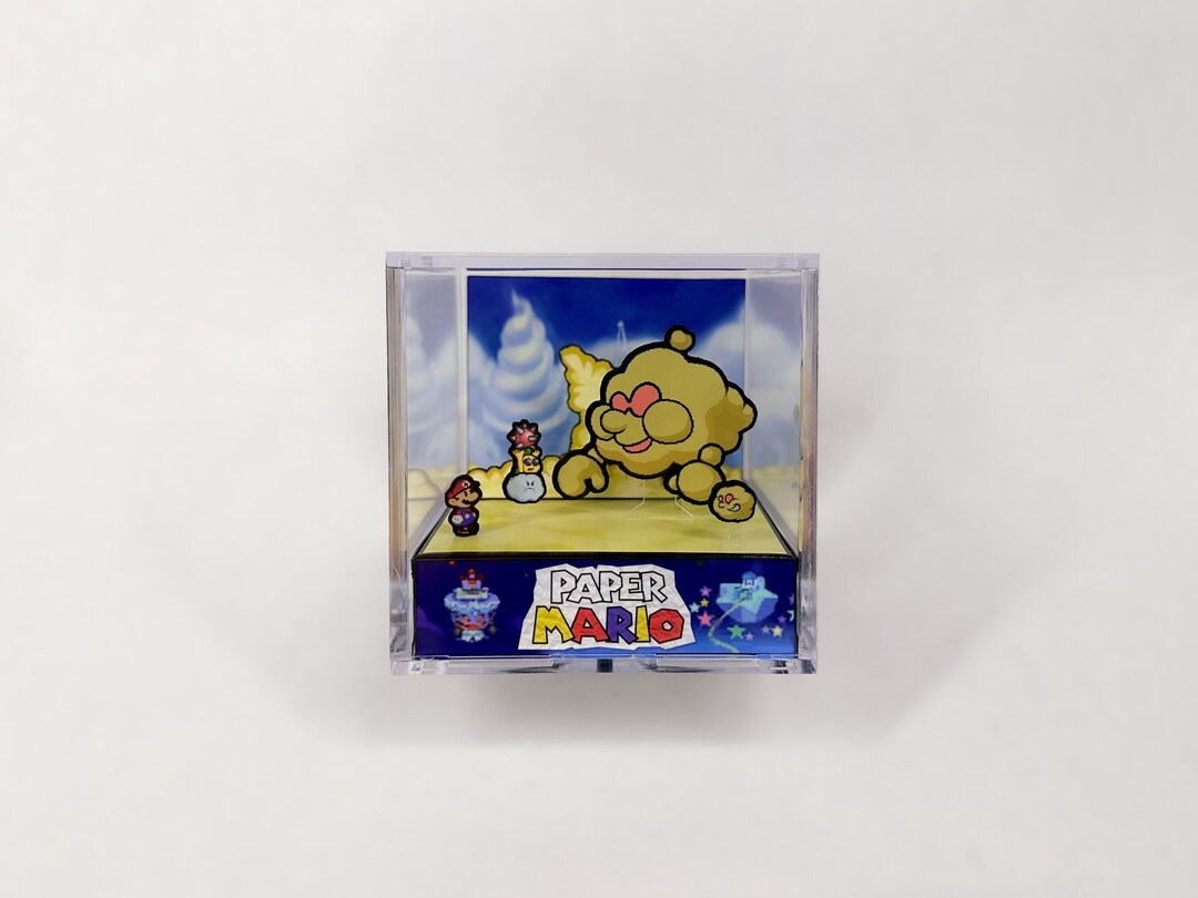 Paper Mario 64 Diorama Cube: Battle With Huff N. Puff - Desk Display ...