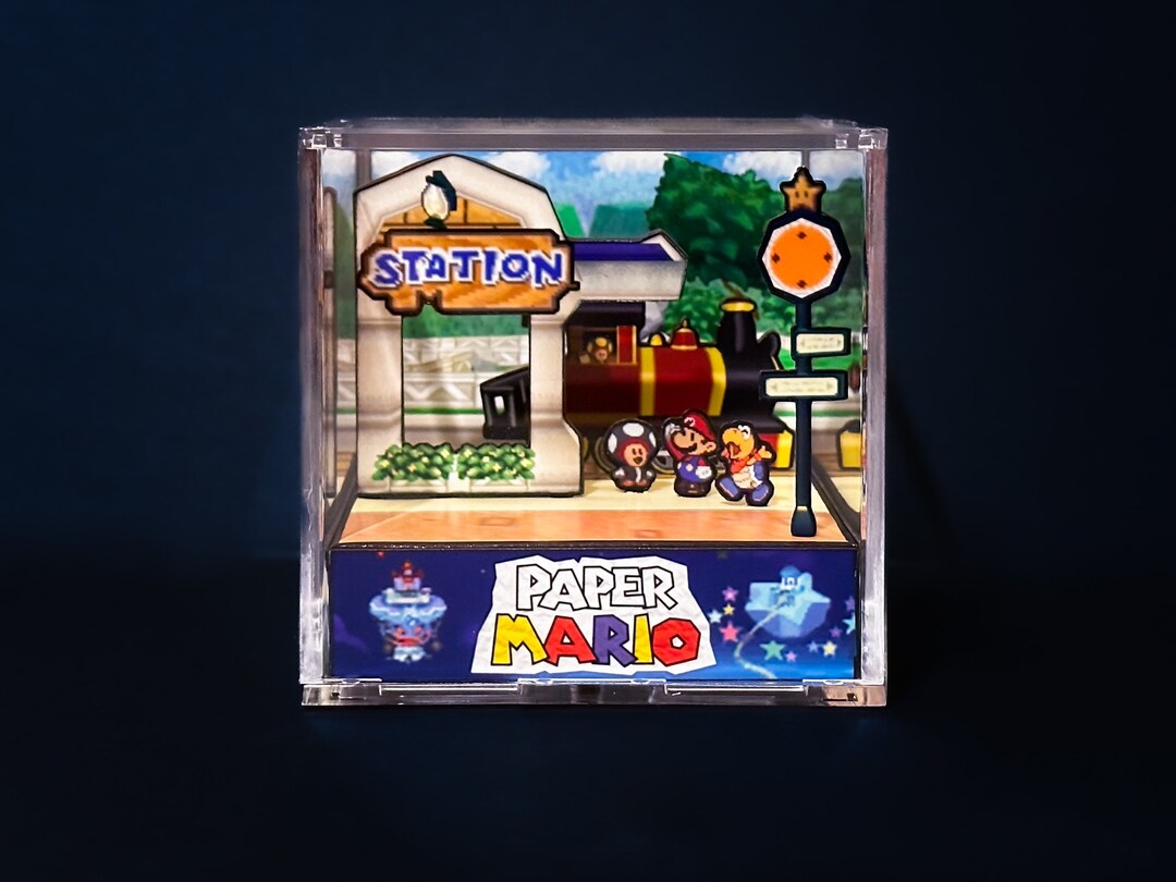 Paper Mario 64 Diorama Cube: Visiting the Train Station Diorama Cube ...