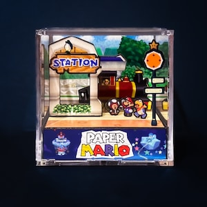 Paper Mario 64 Diorama Cube: Visiting the Train Station Diorama Cube ...