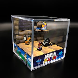 Paper Mario 64 Diorama Cube: Battle in Dry Dry Desert - Desk Display ...
