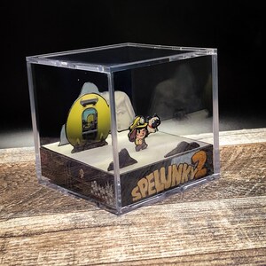 Spelunky 2 Video Game Diorama Cube: Shadow Box Video Game Room ...