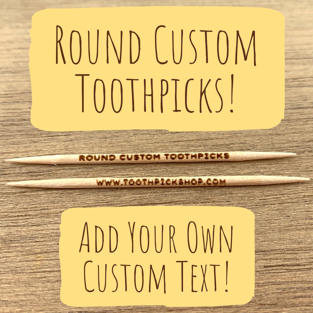 Round Toothpicks With Custom Party Personalized Toothpicks Party ...