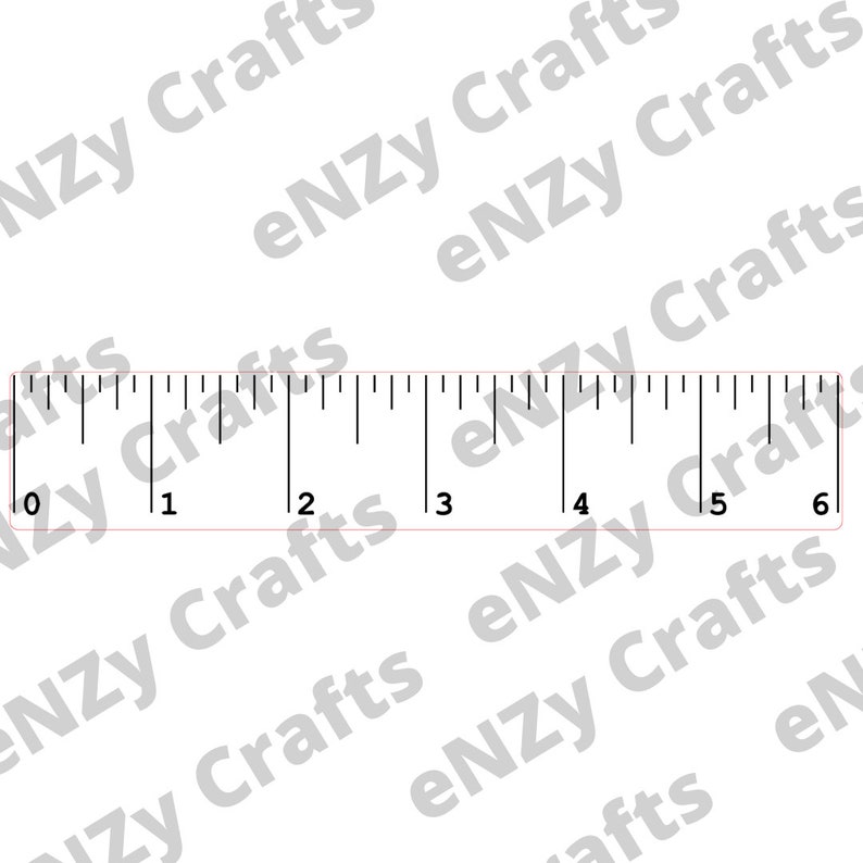 6 Ruler SVG Laser Cricut Silhouette Glowforge PDF Vector | Etsy